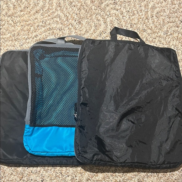 bagail | Bags | Set3 Bagail Black And Blue Travel Organizer Compression ...